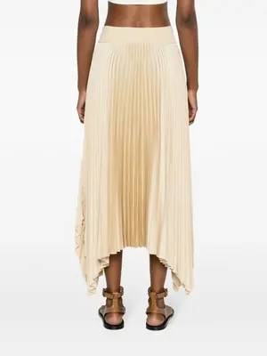 JOSEPH Ade Pleated Midi Skirt - Neutrals