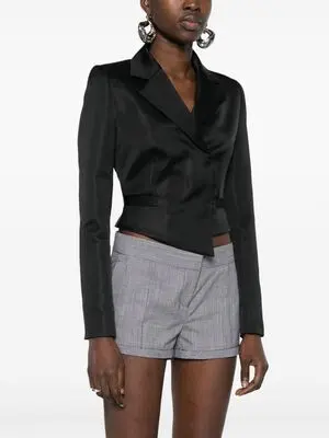 Coperni Cropped Double-breasted Blazer - Black