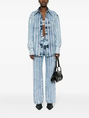 Giuseppe Di Morabito Crystal-embellished Denim Shirt