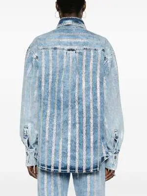 Giuseppe Di Morabito Crystal-embellished Denim Shirt