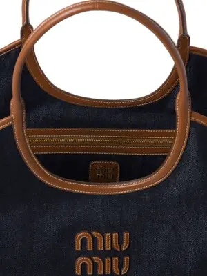Miu Miu Ivy Denim Tote Bag