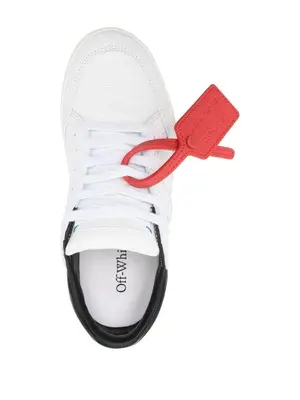 Off-White Low Vulcanized Leather Sneakers - White