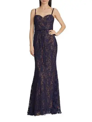 Marchesa Lace Sweetheart Mermaid Gown