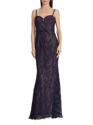 Marchesa Lace Sweetheart Mermaid Gown