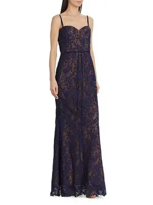 Marchesa Lace Sweetheart Mermaid Gown