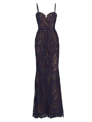 Marchesa Lace Sweetheart Mermaid Gown