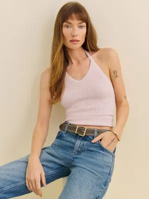 Sleeveless Halter Tops