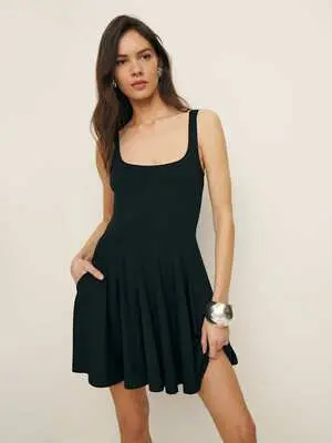 Dakota Knit Mini Dress - Black