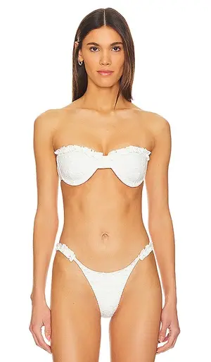 MORE TO COME Amelia Ruffle Bikini Top