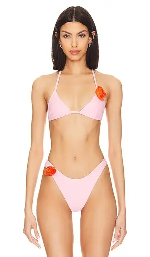 MORE TO COME Lucia Bikini Top - Pink