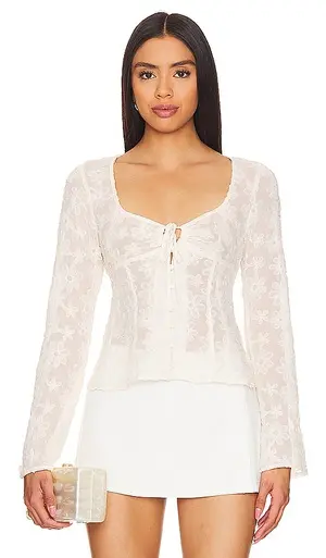 Astr The Label Sheer Blouses