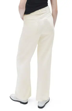 Rag & Bone Featherweight Logan Wide-leg Jeans - Ecru