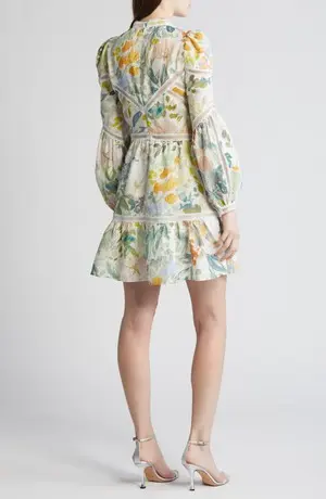 Ted Baker London Tealan Floral Linen Dress In Ivory - 70% Off | Editorialist