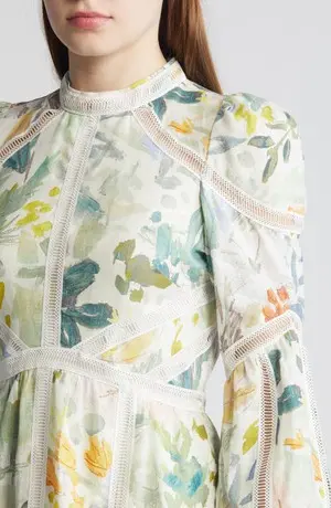Ted Baker London Tealan Floral Linen Dress