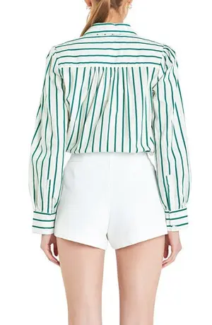 English Factory Stripe Cotton Shirt