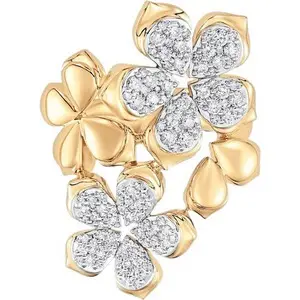 Sara Weinstock Lierren Flower Diamond Cluster Ring - Yellow Gold