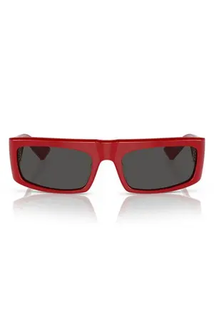 Oliver Spencer X Khaite 1979c 56mm Rectangular Sunglasses - Red