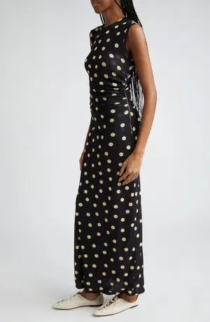 Stella McCartney Polka Dot Mesh Maxi Dress