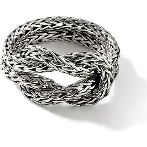 John Hardy Sterling Love Knot Chain Ring - Silver