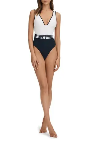 REISS Willow Belted One-piece Swimsuit