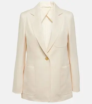 Max Mara Boemia Linen Twill Blazer - White