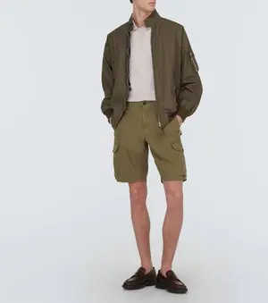 SLOWEAR Incotex Cotton And Linen Cargo Shorts