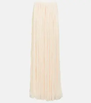 Saint Laurent Pleated Maxi Skirt