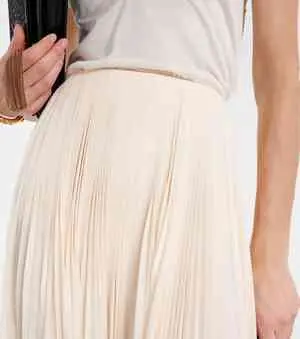 Saint Laurent Pleated Maxi Skirt