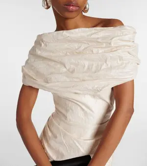 Maticevski Amber Draped Midi Dress - White