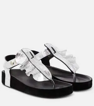 Isabel Marant Etoile Silver Tone Sandals For Women