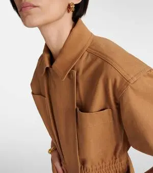 Max Mara Angora Cotton Drill Playsuit - Brown