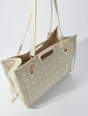 Maje Clover Print Canvas Tote Bag