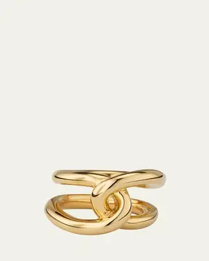 LIÉ STUDIO The Agnes Knot-Tie Ring Yg