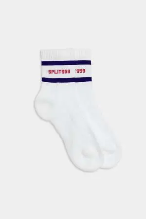 Splits59 SPLITS59 Logo Stripe Quarter Socks White/pirate Red