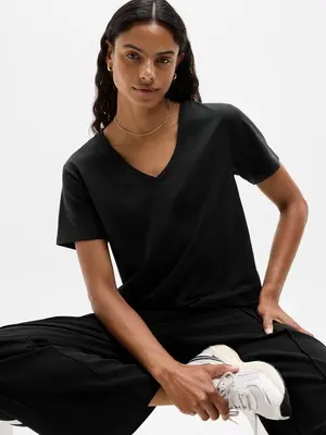 Athleta Essential V-neck Tee - Black
