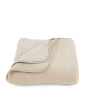 SHELEP Merino Knit Reversible Throw - Ivory