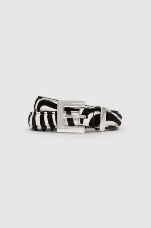ANINE BING Nicola Leather Belt - Zebra