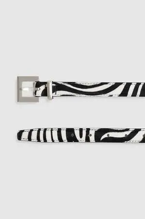 ANINE BING Nicola Leather Belt - Zebra