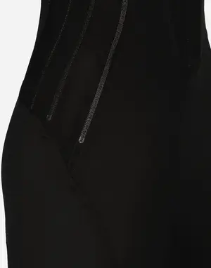 Dolce & Gabbana Long Tulle Slip Dress With Corset Details