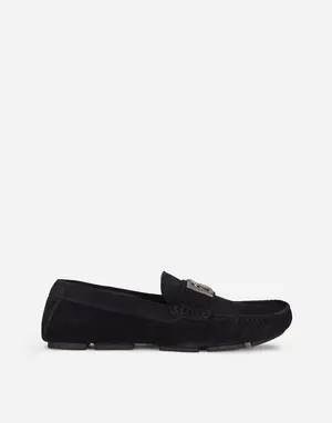 Dolce & Gabbana Suede Driver Loafers With Dg Logo