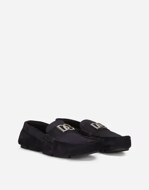 Dolce & Gabbana Suede Driver Loafers With Dg Logo