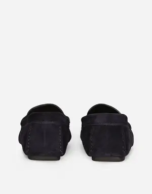 Dolce & Gabbana Suede Driver Loafers With Dg Logo