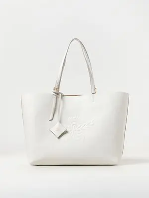 Mcm Embossed Leather Tote Bag