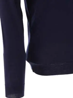 John Smedley Belper' Merino Wool Polo Shirt - Blue