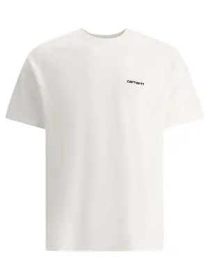 Carhartt Work In Progress Script Embroidery' T Shirt - White
