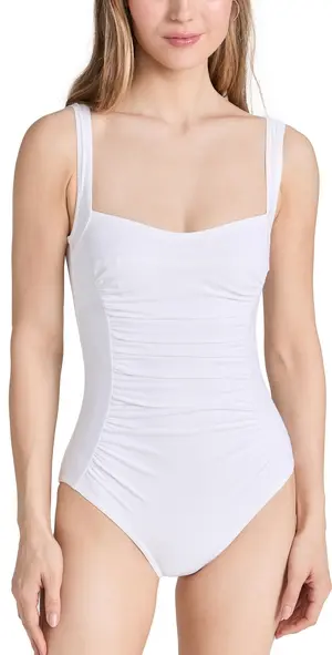 KARLA COLLETTO Basics Square Neck Underwire One Piece - White