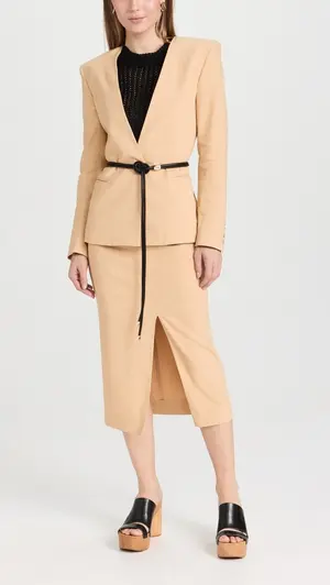Isabel Marant Étoile Silvia Leather Belt - Black/gold