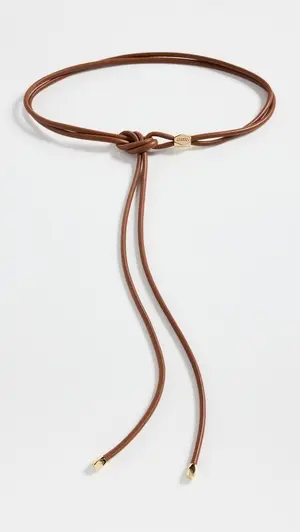 Isabel Marant Étoile Silvia Leather Belt - Cognac/gold