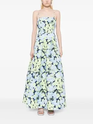 Sachin & Babi Beau Floral-print Gown - Blue