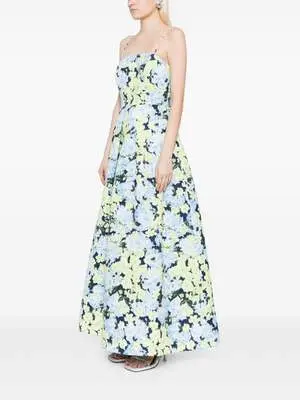 Sachin & Babi Beau Floral-print Gown - Blue